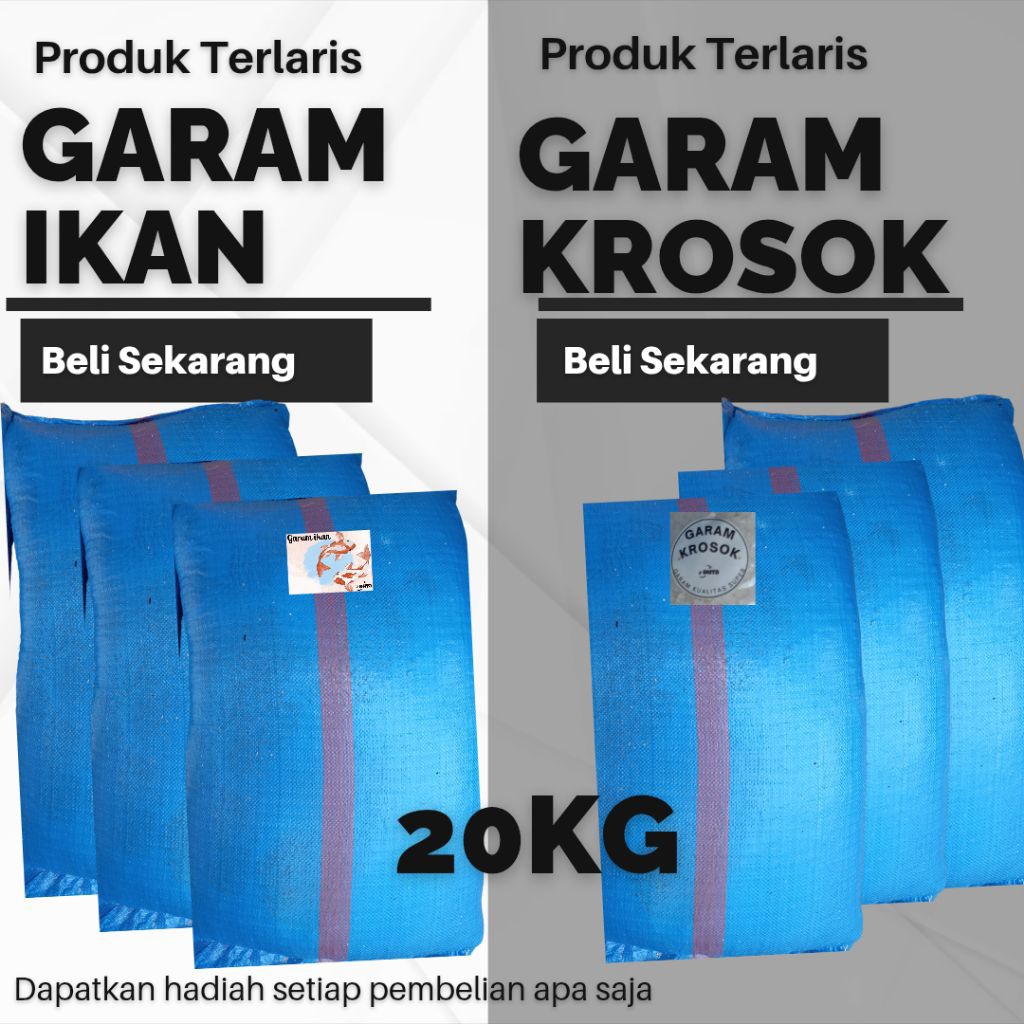 Jual GARAM KROSOK 20KG - GARAM KASAR - GARAM IKAN - GARAM IKAN SABLON ...