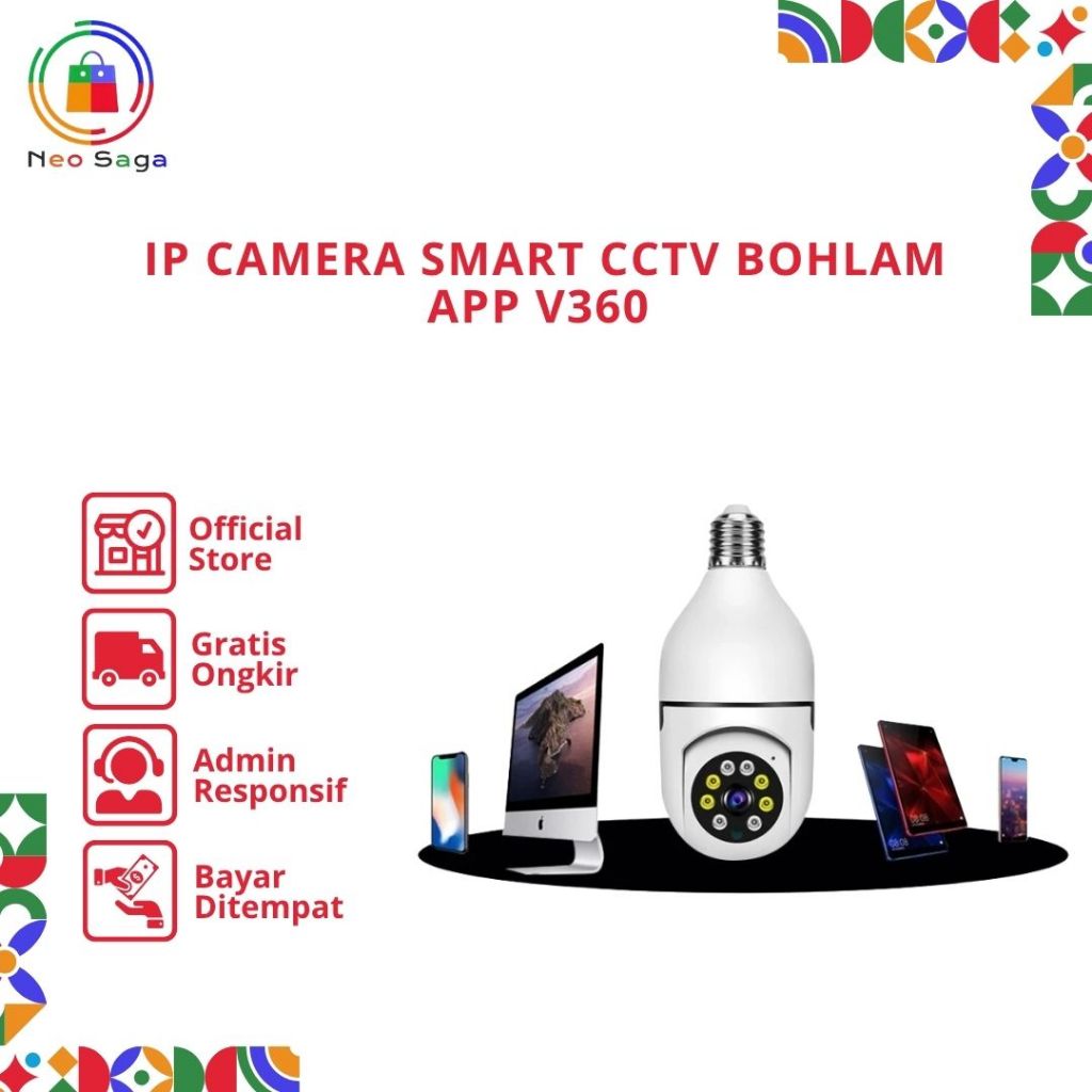 Jual IP Camera Smart Cctv Bohlam APP V360 Panoramic Ip Kamera CCTV NS ...