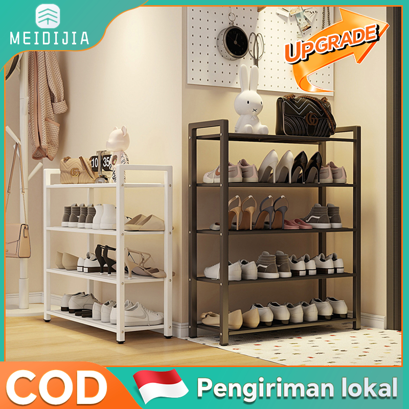 Jual Rak Sepatu Baja 3/4/5 Susun Minimalis Rak Stainless Steel ...