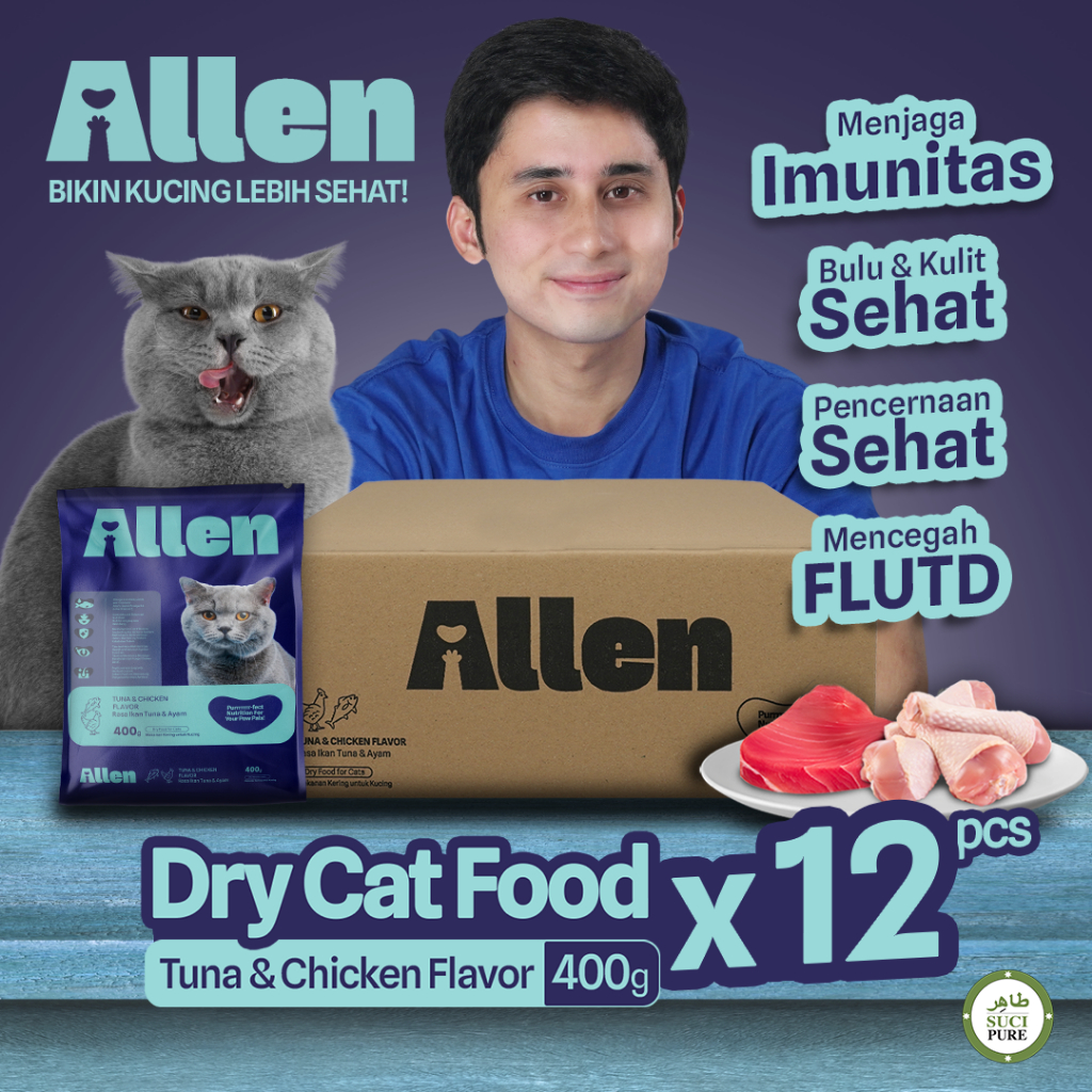 Jual Allen Makanan Kucing Kering Premium Semua Umur | Premium Dry Cat ...