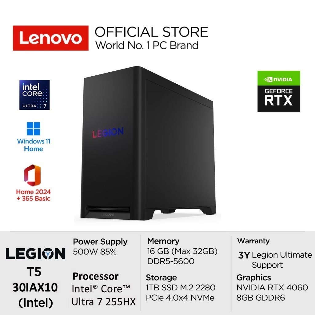 Jual Lenovo PC Legion T5 30IAX10 Intel Core i7 14700KF 16GB 1TB RTX ...