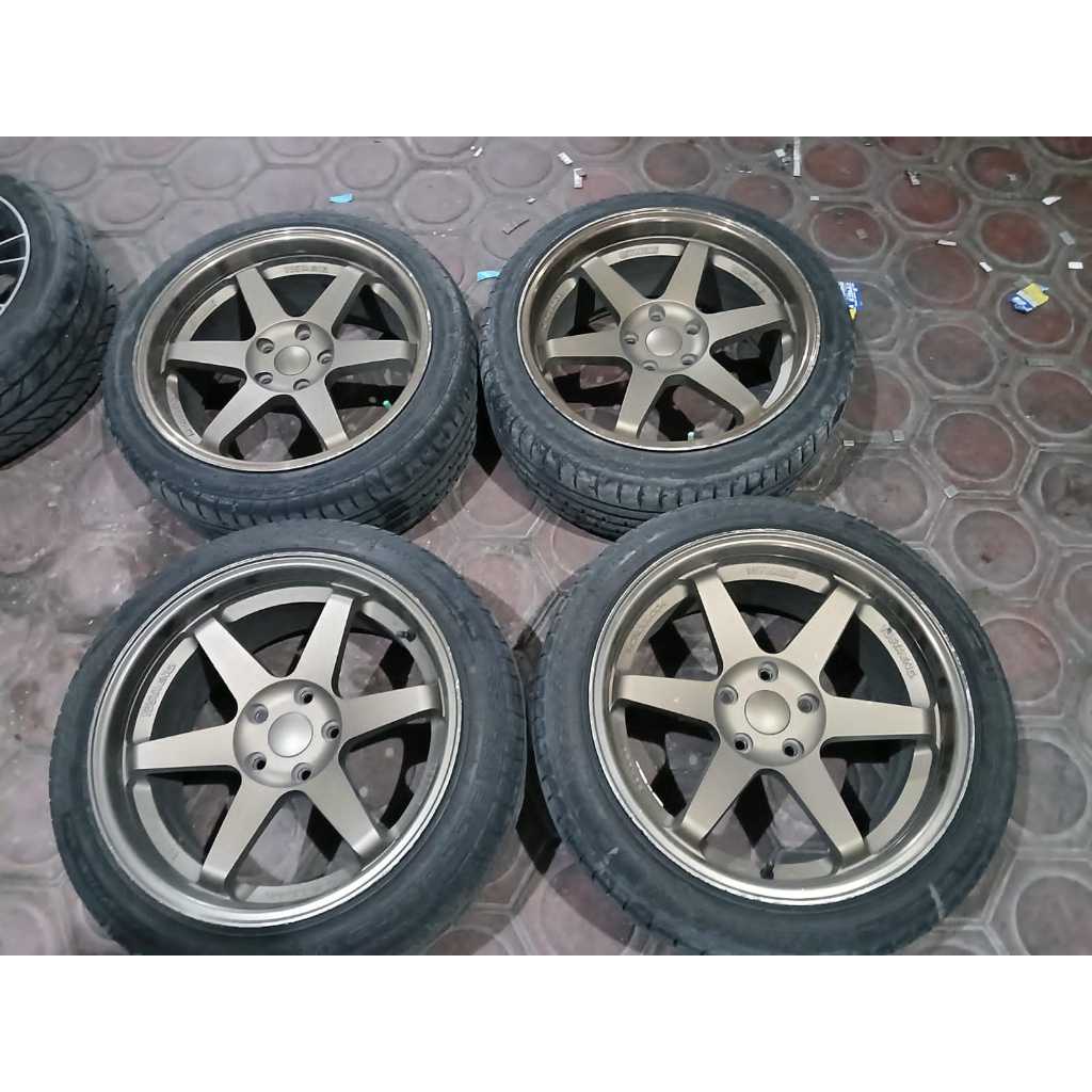 Jual VELG MOBIL RACING TE37 YUSTA RING 18 LEBAR 8,5/9,5 LUBANG BAUT PCD ...