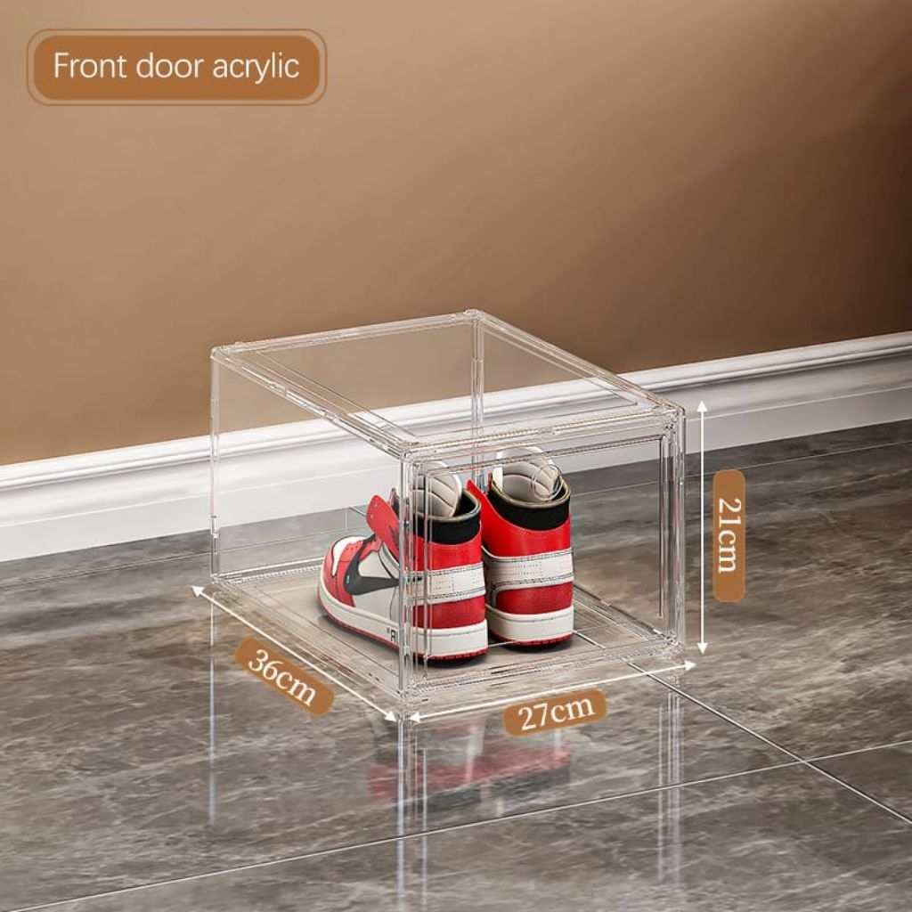 Jual Kotak Sepatu PP Akrilik Flip Buka Depan dan Buka Samping Size ...