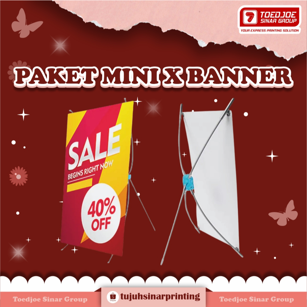 Jual Mini X-Banner Ukuran A4 dan A3 Mini Standing Banner / Mini Banner ...