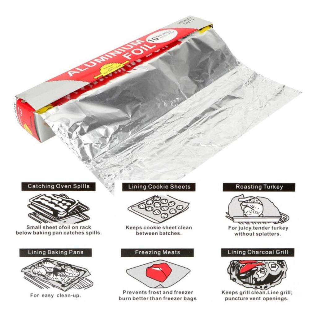Jual ALUMINIUM FOIL Roll Paper Food Pack Cook Grade Premium Baking ...