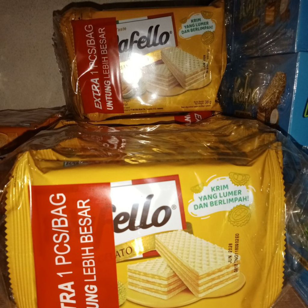 Jual WAFELLO DURIAN GELATO 35 GR ( 1 PACK ISI 10 PCS ) | Shopee Indonesia