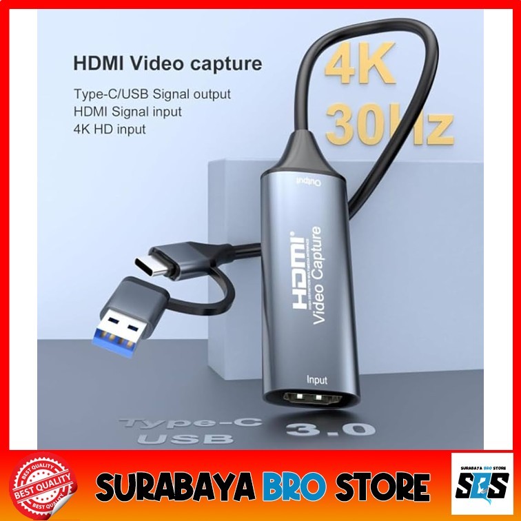 Jual Converter HDMI To USB 3.0 OTG Type C Video Capture Grabber Ultra ...