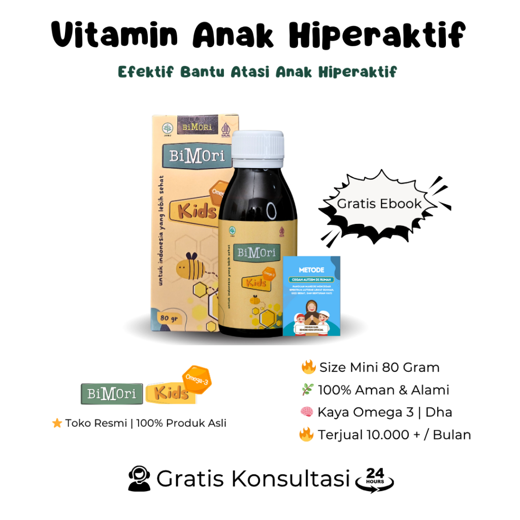 Jual Bimori Kids Obat Hiperaktif Anak Tantrum Nutrisi Otak Daya Ingat ...