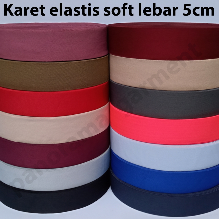 Jual karet elastis 5cm motif warna meteran | Shopee Indonesia