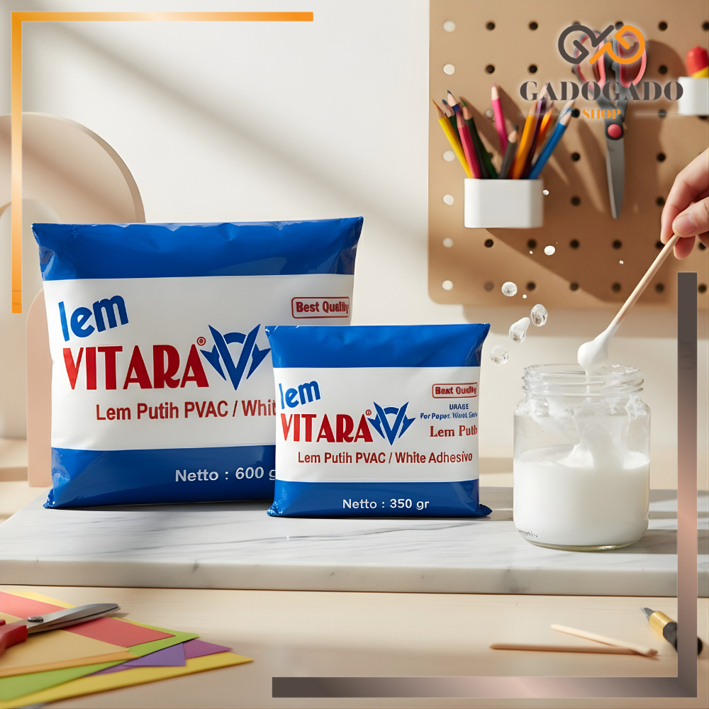 Jual GGS Lem Putih PVAC VITARA Kemasan Plastik – Lem Serbaguna untuk ...
