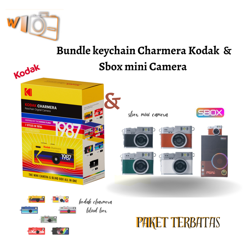 Jual Kodak Charmera Keychain & Sbox Mini Camera bundle - kamera mini ...
