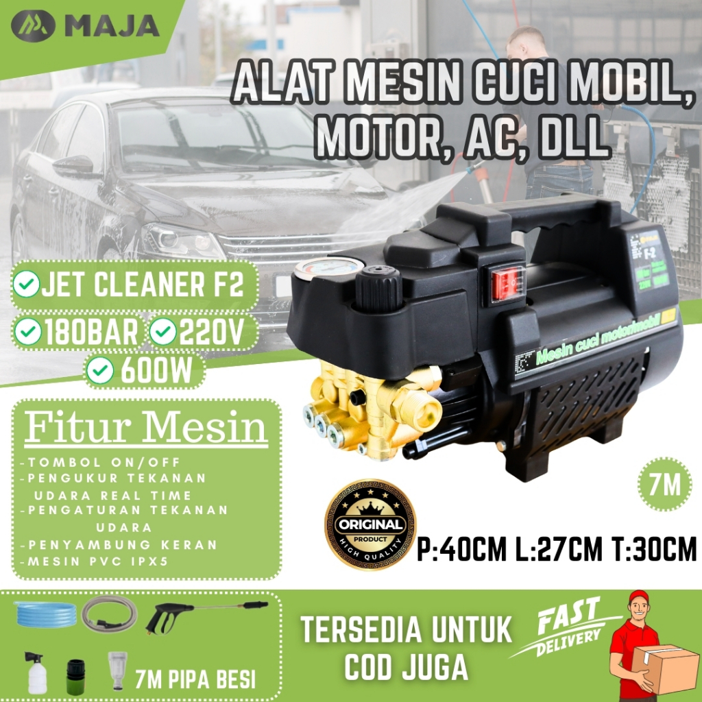 Jual Jet Cleaner MAJA All Type High Pressure Washer 180Bar 600W 120Bar ...