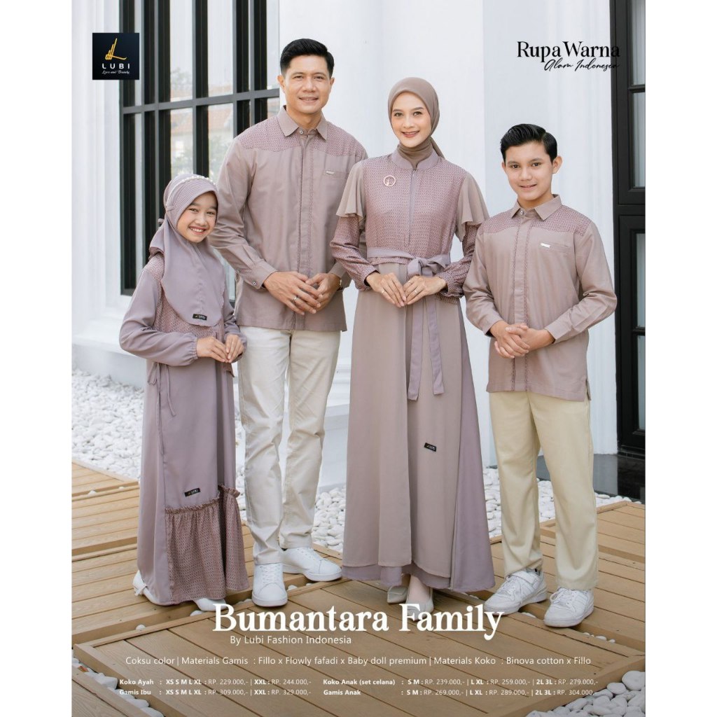 Jual Sarimbit Keluarga 2026 BUMANTARA FAMILY Sarimbit Lubi Terbaru 2026 ...