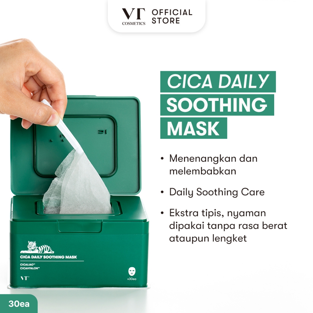 Jual VT Cosmetics Cica Daily Soothing Mask 30 sheets | Shopee Indonesia