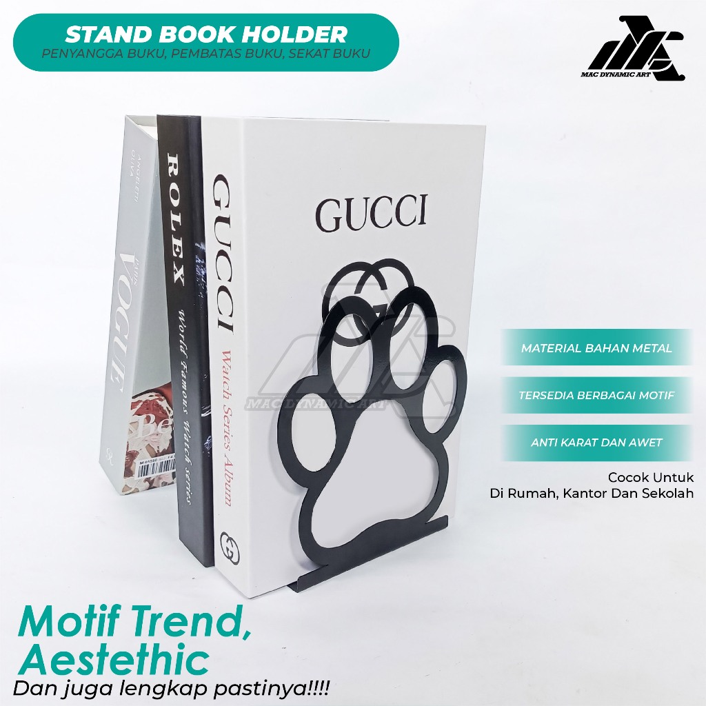 Jual Book End Besi - Penyangga Buku Pembatas Buku Bahan Besi Tebal ...