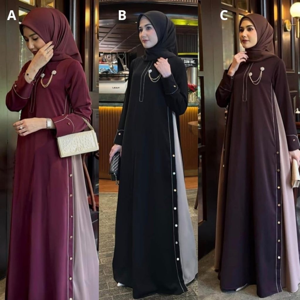Jual Abaya Series kancing 12 by abaya | Shopee Indonesia