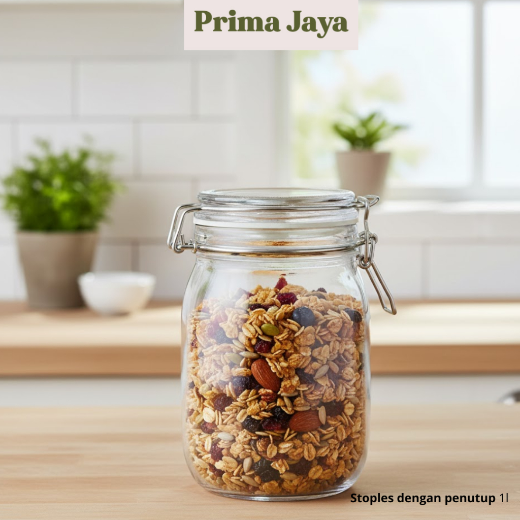 Jual Pilihan Terbaik SWITZERLAND KRKN Stoples dengan penutup 1 Liter ...