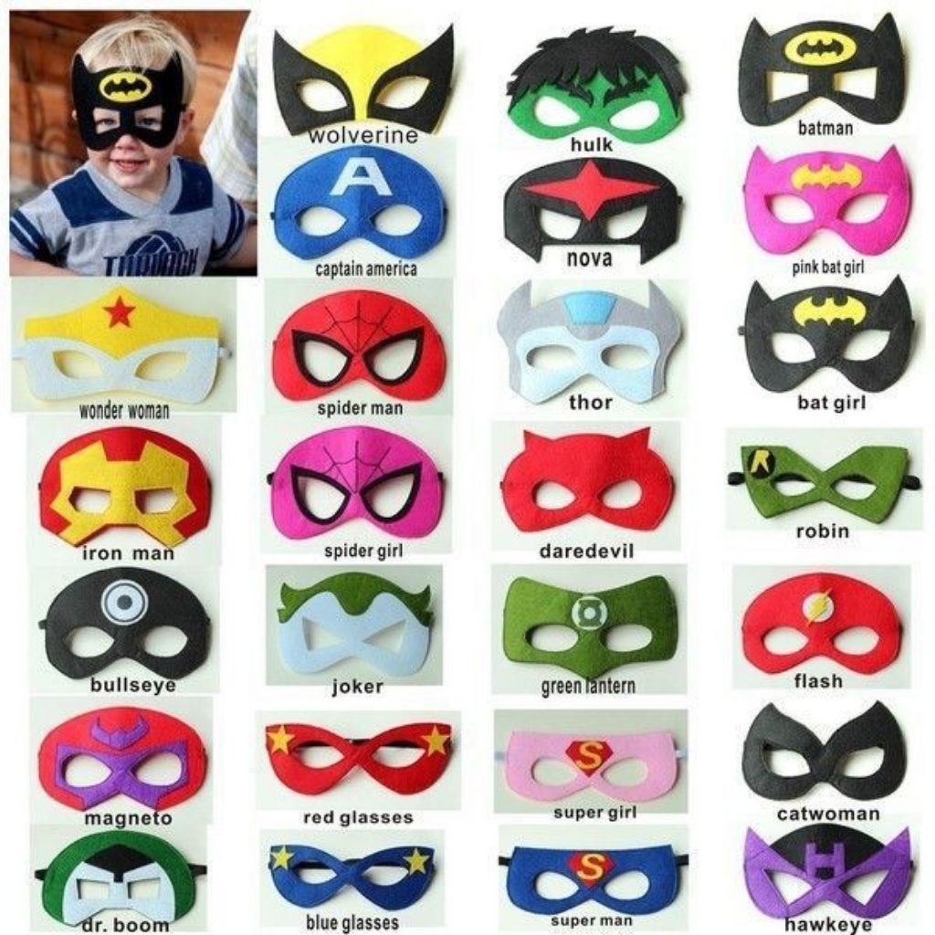 Jual topeng dan kostum super hero flanel | Shopee Indonesia