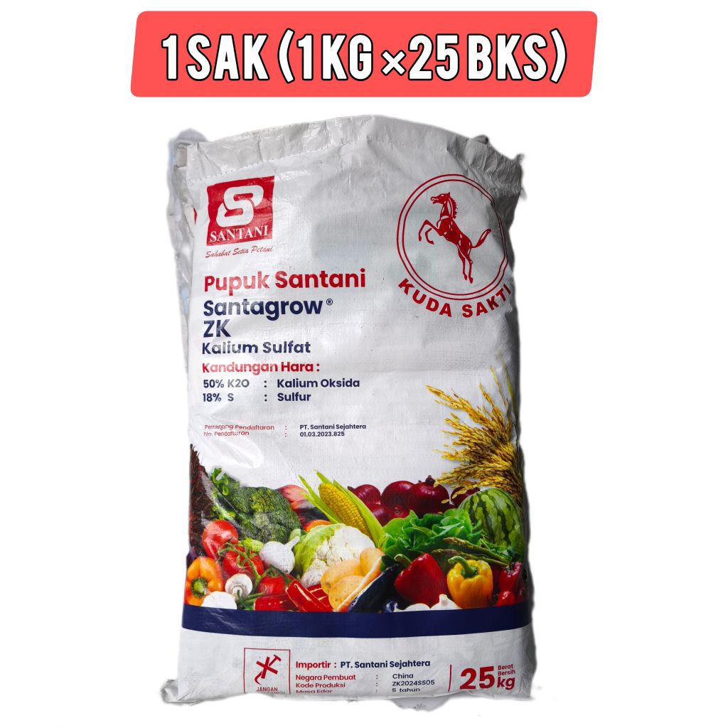 Jual Pupuk zk sop santagrow 1 sak 25 kg(1kg x 25 pcs) | Shopee Indonesia