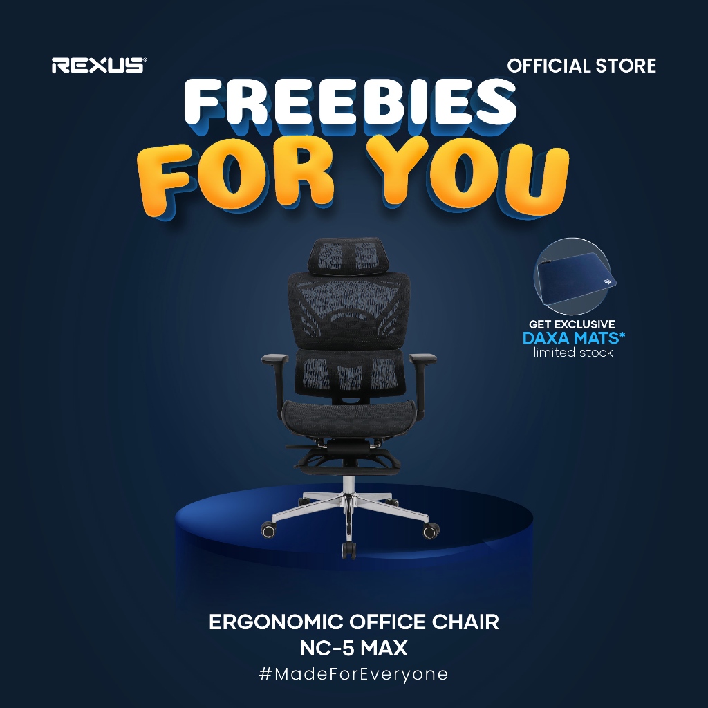 Jual (Get Special Mousepad Daxa Mats) Rexus Ergonomic Office Chair NC-5 ...