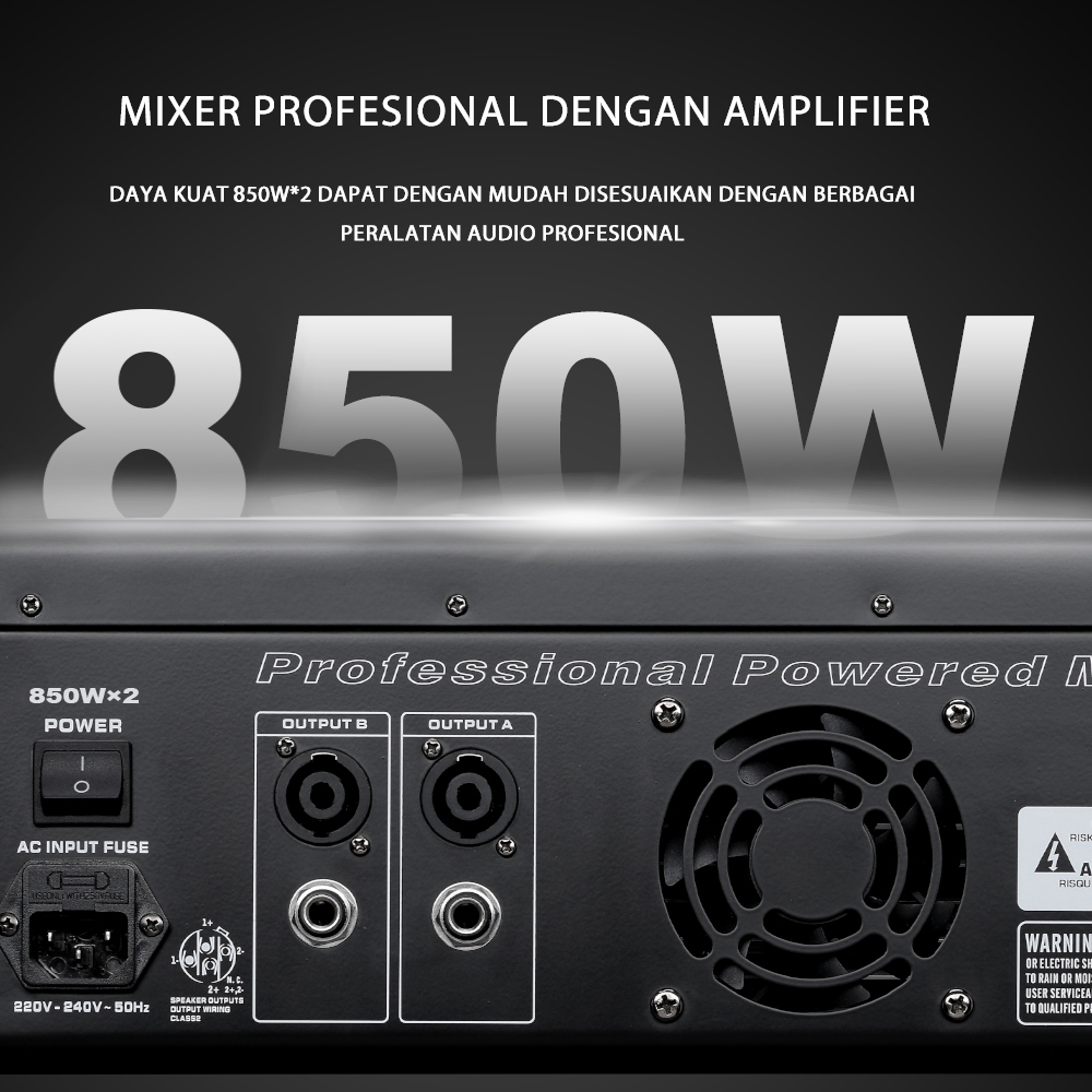 Jual BOMGE PMX-B Seri Power Mixer Audio,Professional 4/6/8 Channel ...