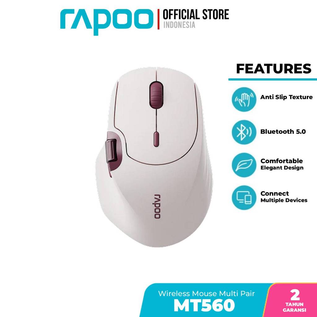 Jual RAPOO MT560 Multi-mode Wireless Mouse With Thumb Wheel / Side ...