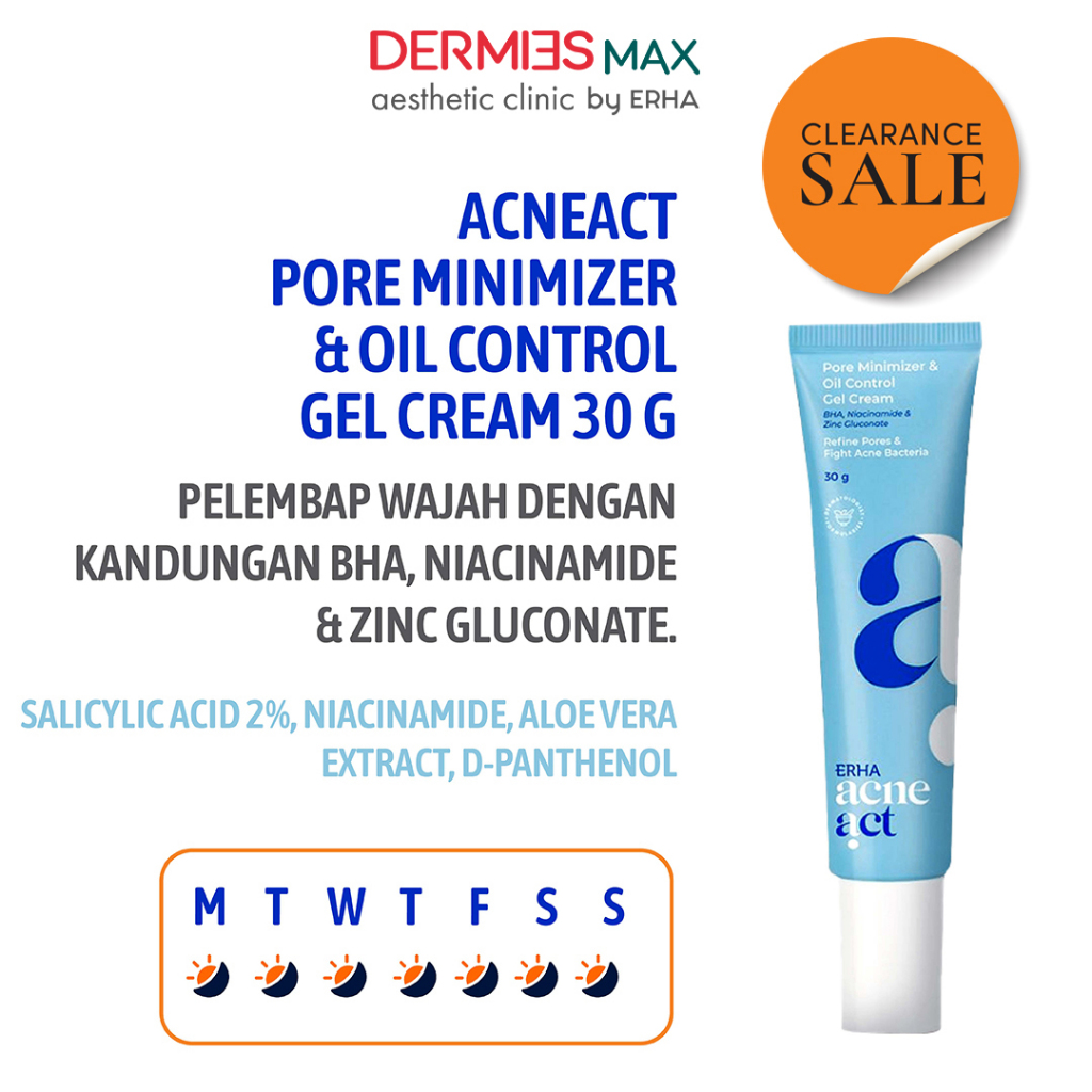 Jual ERHA AcneAct Pore Minimizer & Oil Control Gel Cream 30 g | Shopee ...