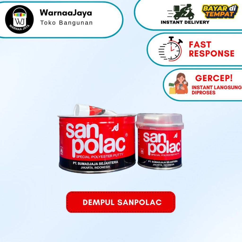 Jual Sanpolac Dempul Kayu Dan Besi (Kemasan 1Kg&250Gram) | Shopee Indonesia