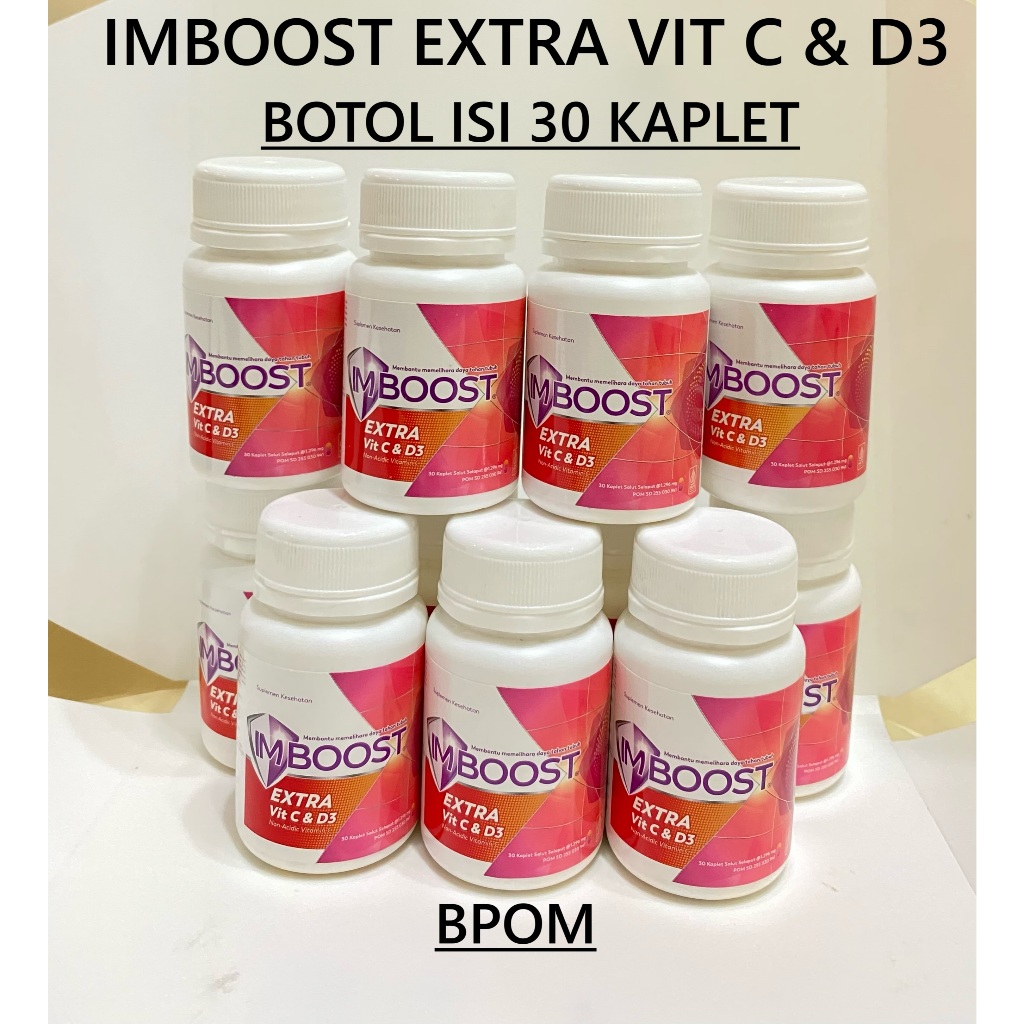 Jual Imboost Extra Vit C & D3 Tablet Daya Tahan Tubuh 1 Botol - isi 30 ...