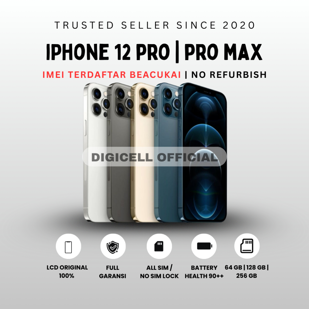 Jual Terdaftar IMEI BC (Beacukai) iPhone 12 pro / pro max kapasitas ...