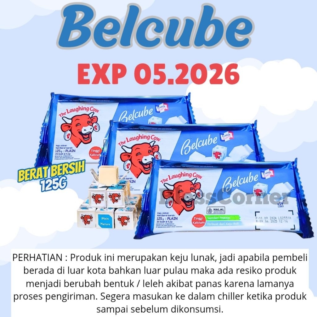 Jual The Laughing Cow Belcube 125 Gr Keju Belcube 24 Pcs Keju Belcube ...