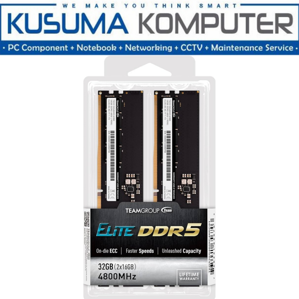 Jual Ram Team Elite DDR5 32GB 16X2 4800MHz CL40 | Shopee Indonesia