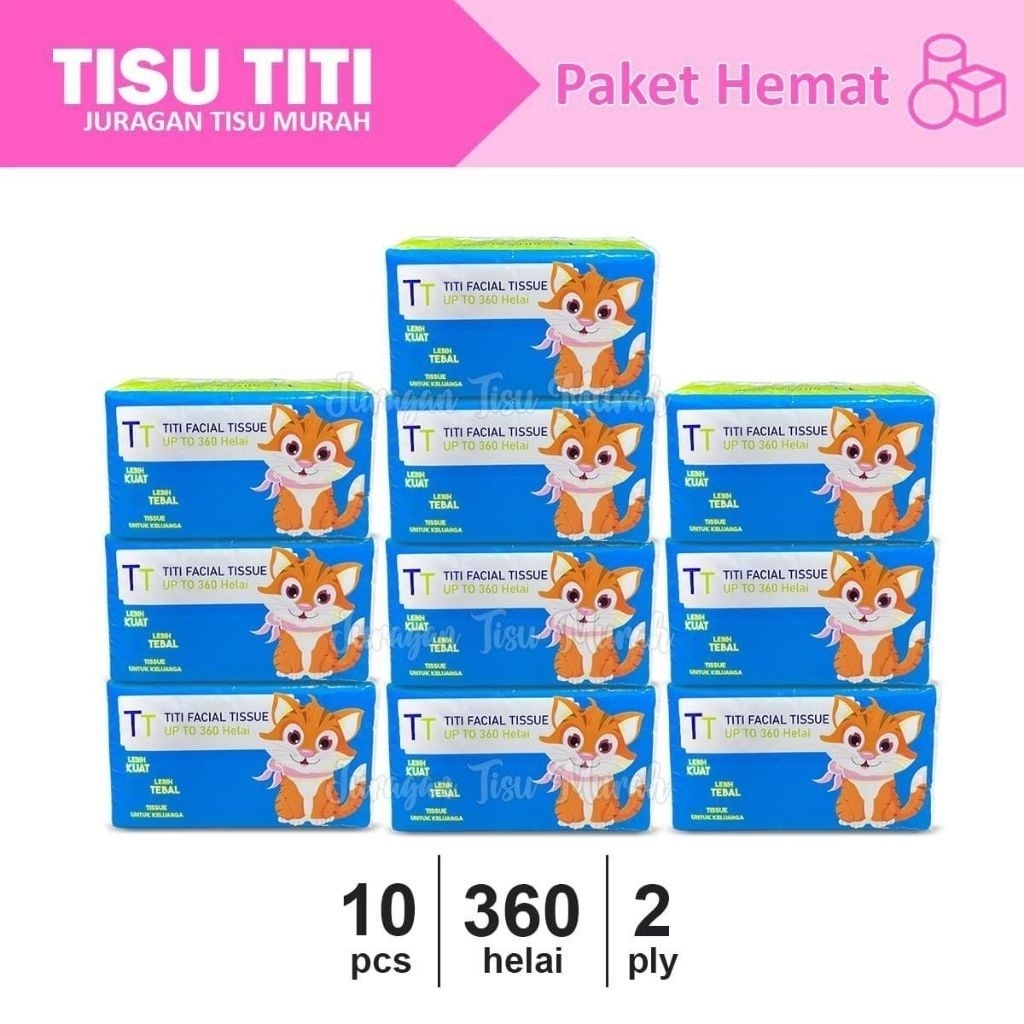 Jual Tissue Titi 260 Helai/ 2ply paket 10 Pack(pcs) | Shopee Indonesia