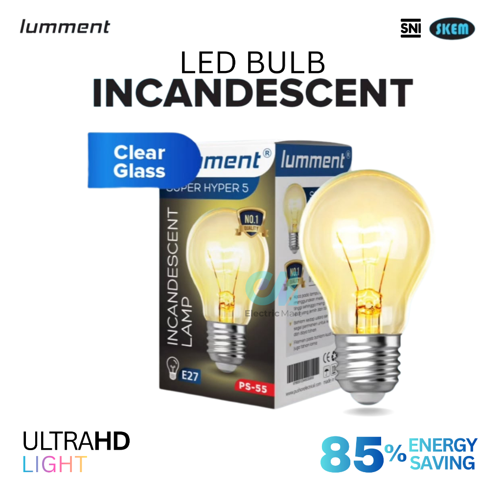 Jual Lampu Pijar 5W PS55 Bohlam E27 Filament 5 Watt Bulb Kaca Dop Ayam ...