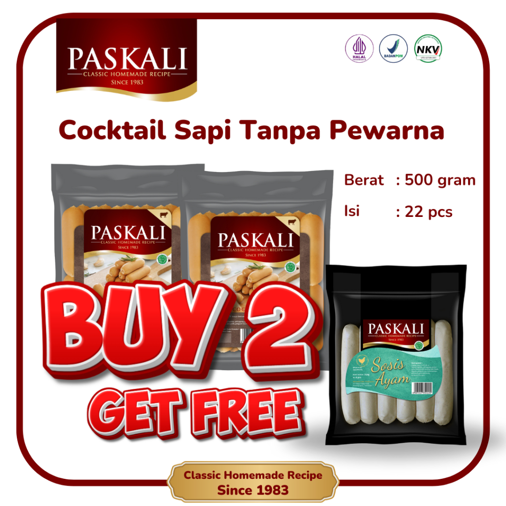 Jual Cocktail Sapi Kombinasi Tanpa Pewarna Paskali 500 Gram 22 Pcs ...
