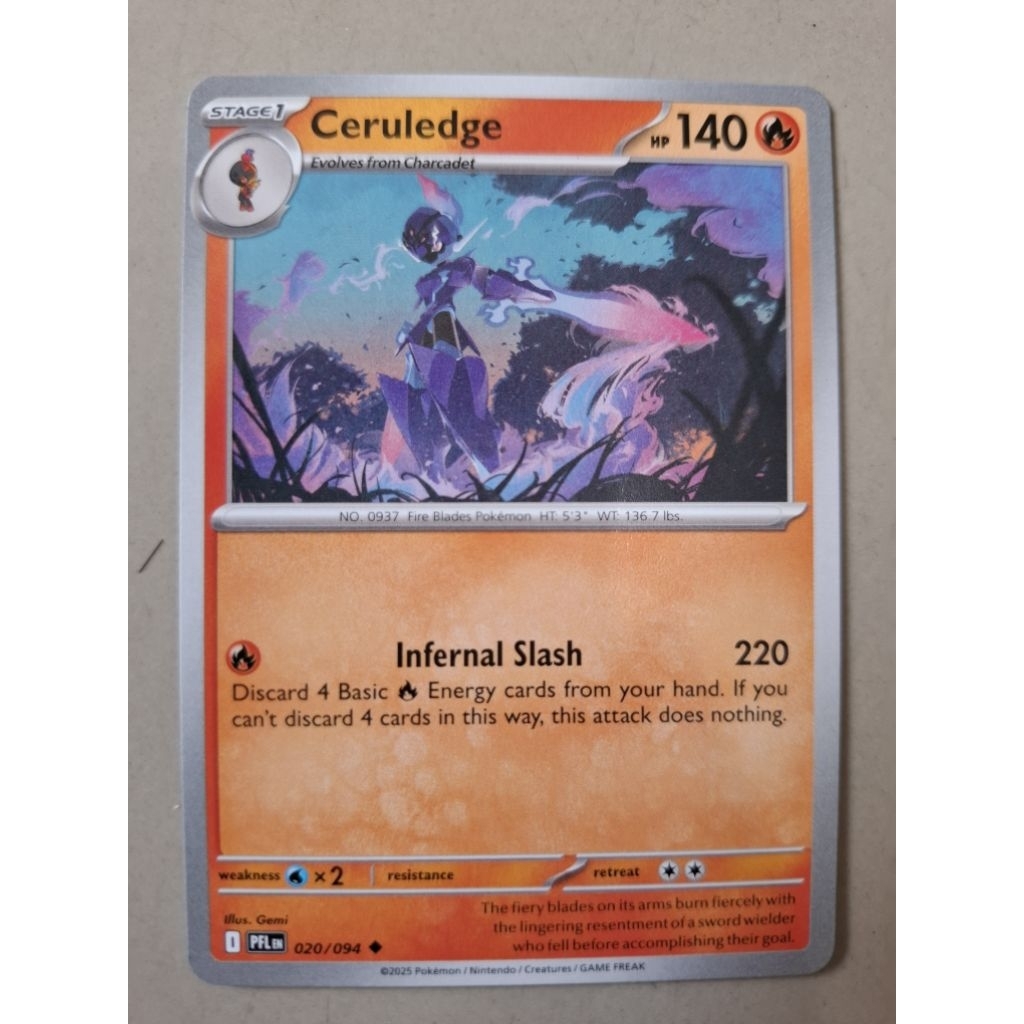 Jual kartu pokemon original common caruledge pfl 020/094 | Shopee Indonesia
