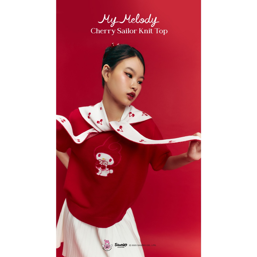 Jual Bebeplum for Sanrio My Melody - My Melody Cherry Sailor Knit Top ...