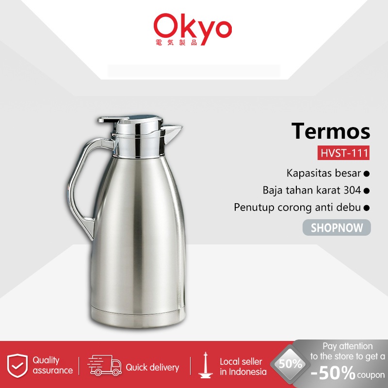 Jual Termos Jug Vacuum Anti Panas & Dingin Stainless Steel 304 ...