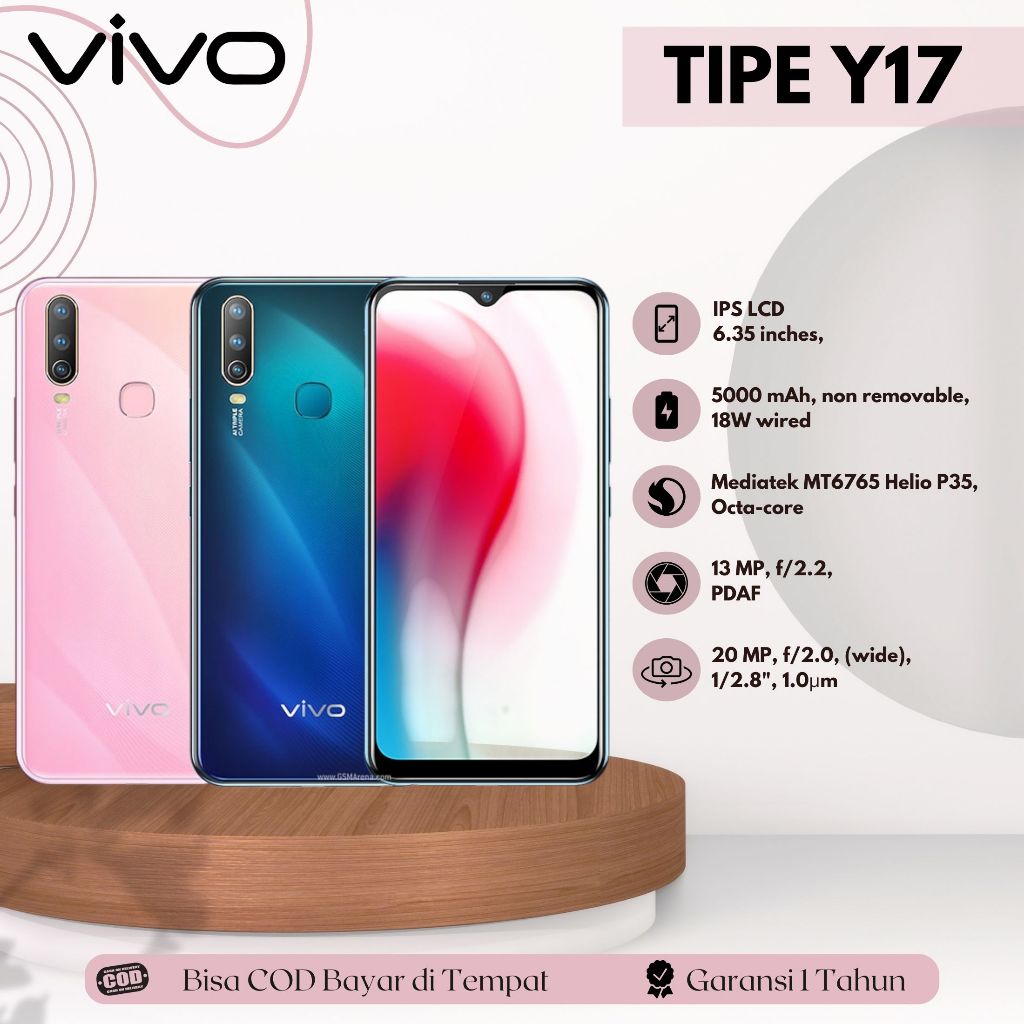 Jual HP VIVO Y17 8+256GB Smartphone Fullset Garansi 12 Bulan | Shopee ...