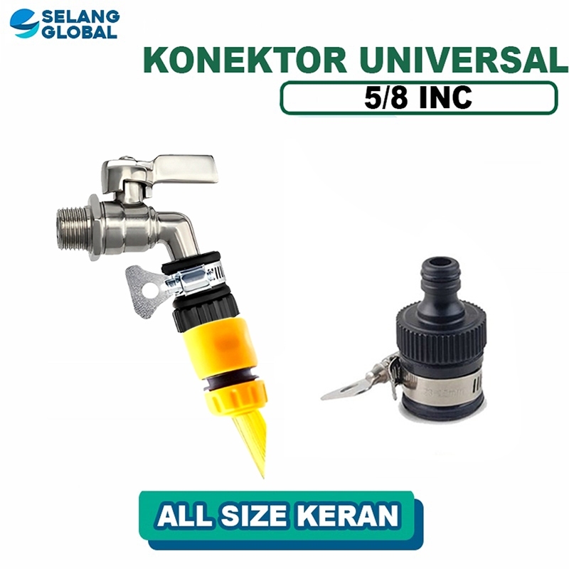Jual GLOBAL Konektor Selang Air Semua Ukuran Keran Sambungan Konektor ...