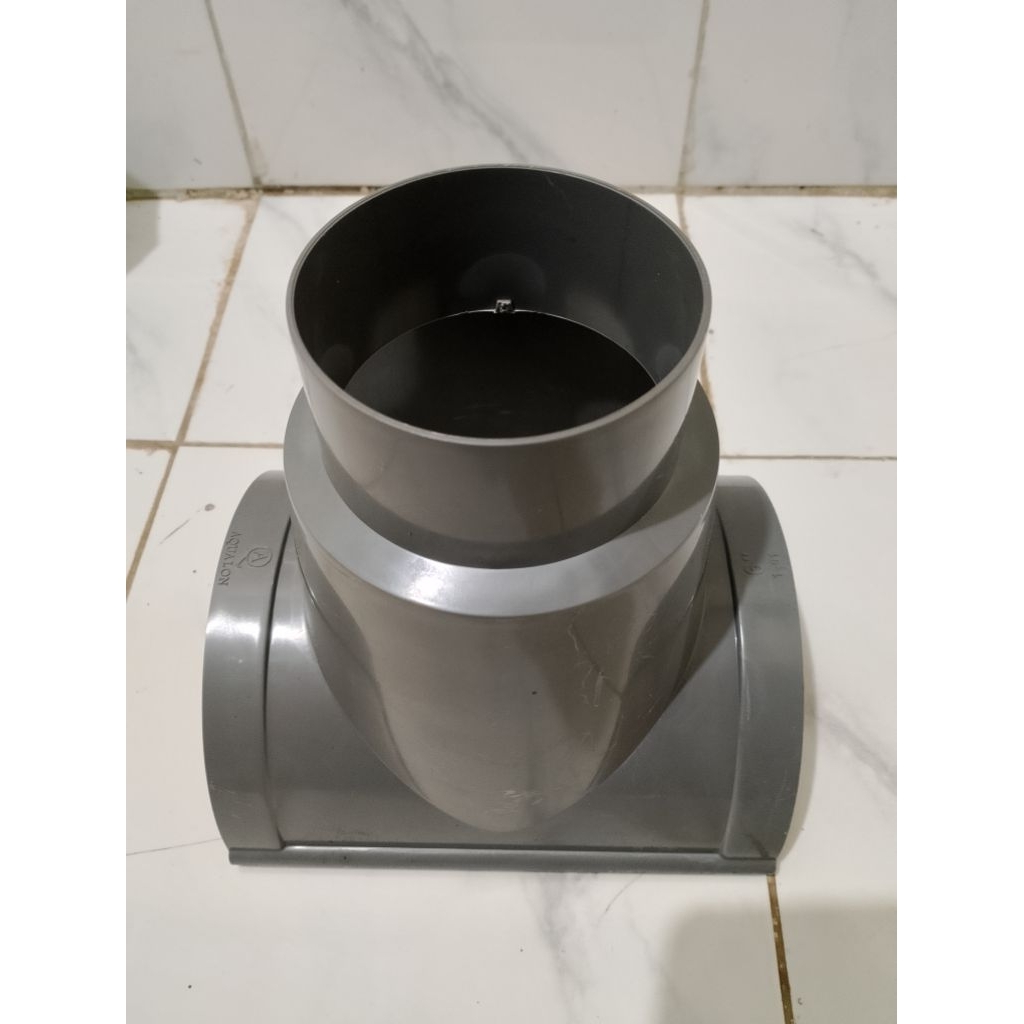 Jual Pembuangan Talang PVC Setengah Lingkaran 6" Abu Abu / Corong ...
