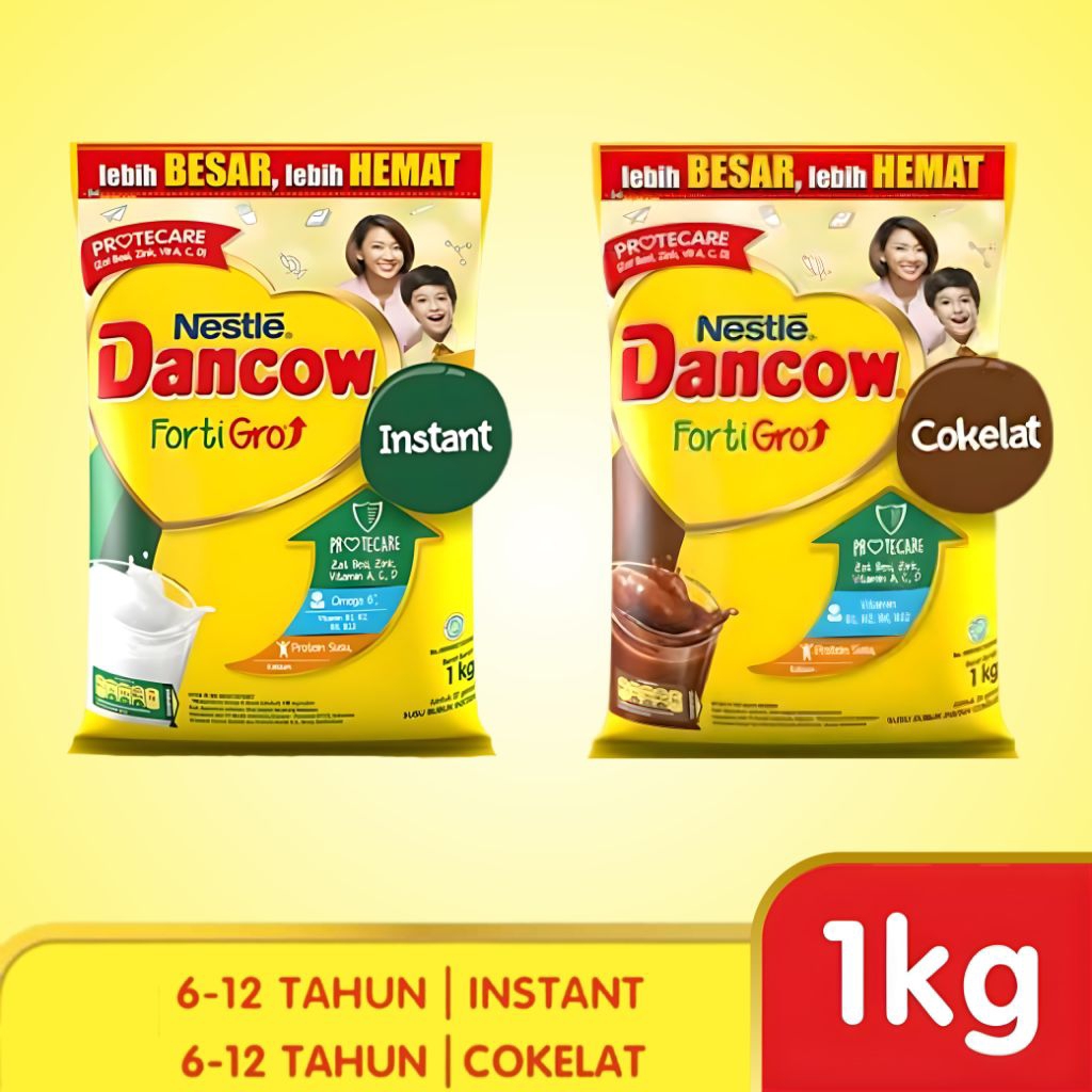 Jual Dancow Fortigro Instant dan Cokelat 1 Kg Susu Bubuk Pertumbuhan ...