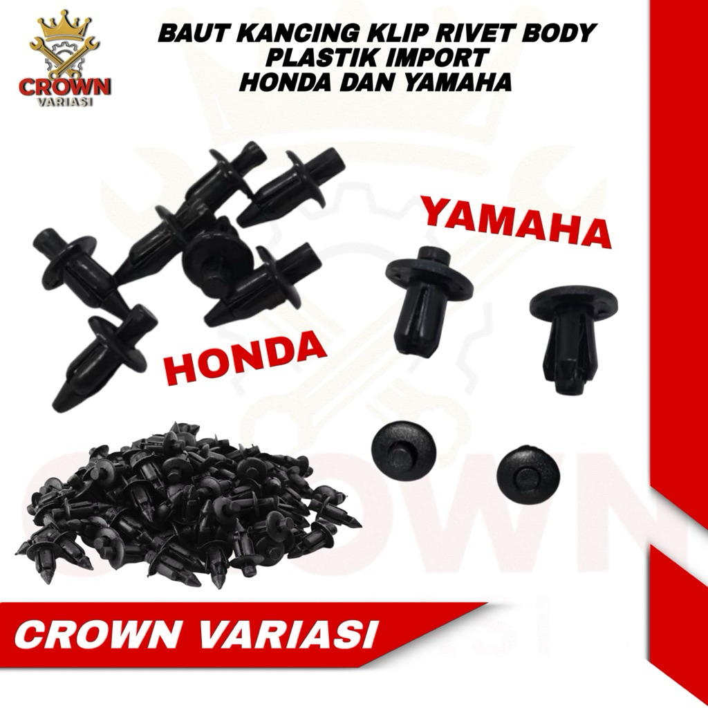 Jual BAUT KANCING BODY CLIP KLIP BODY RIVET PLASTIK HONDA YAMAHA Vario ...