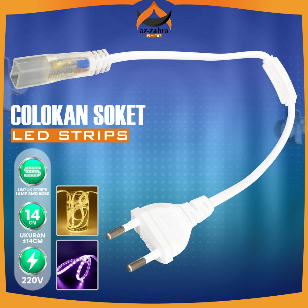 Jual EC Kabel Colokan Soket LED Strip Selang 5050 220V / Adaptor LED ...