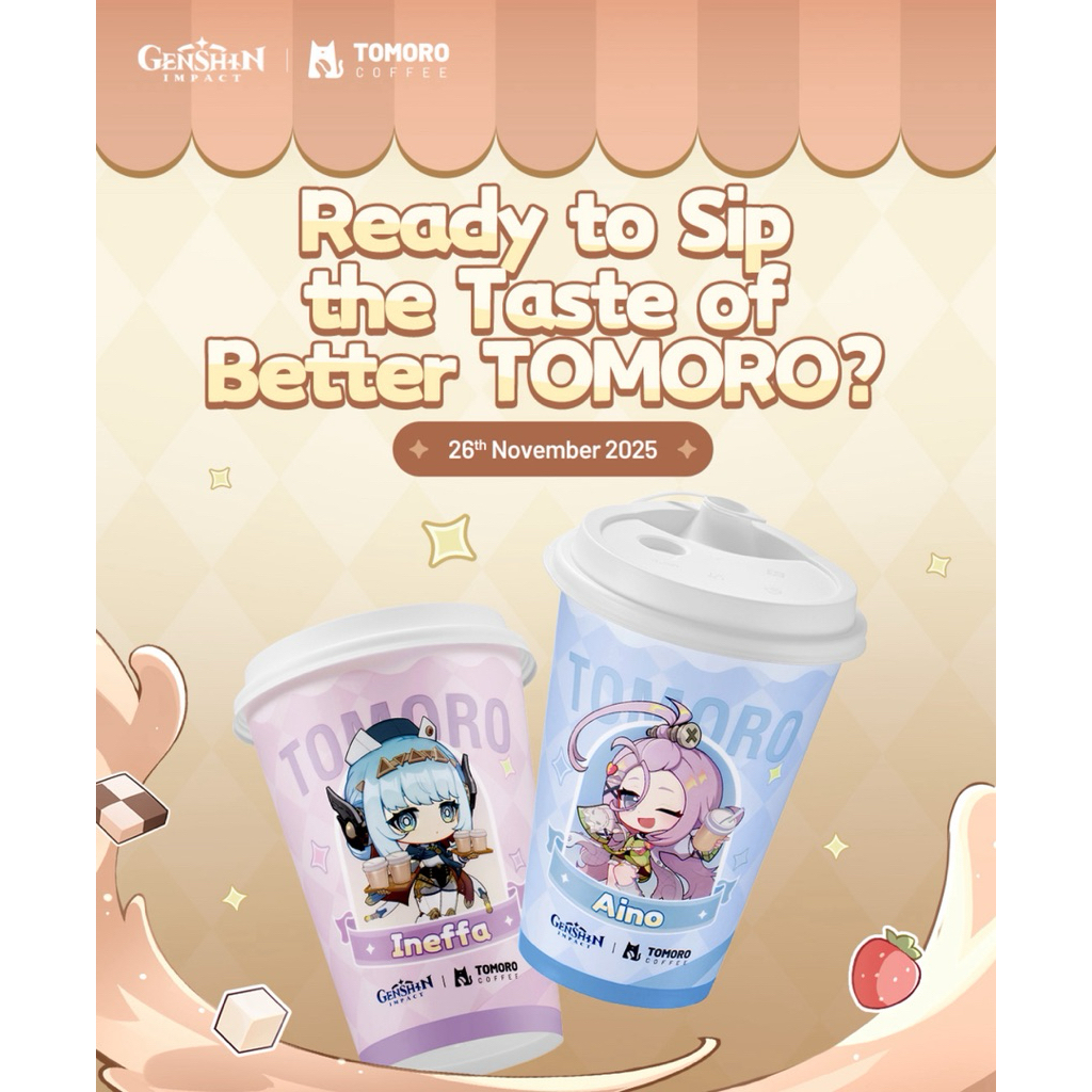 Jual Genshin Impact x tomoro coffee paper cup code redeem | Shopee ...