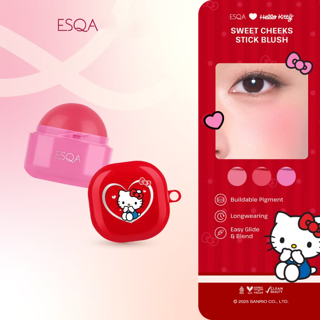 Jual MEMEY | ESQA x Hello Kitty Sweet Cheeks Stick Blush | Shopee Indonesia