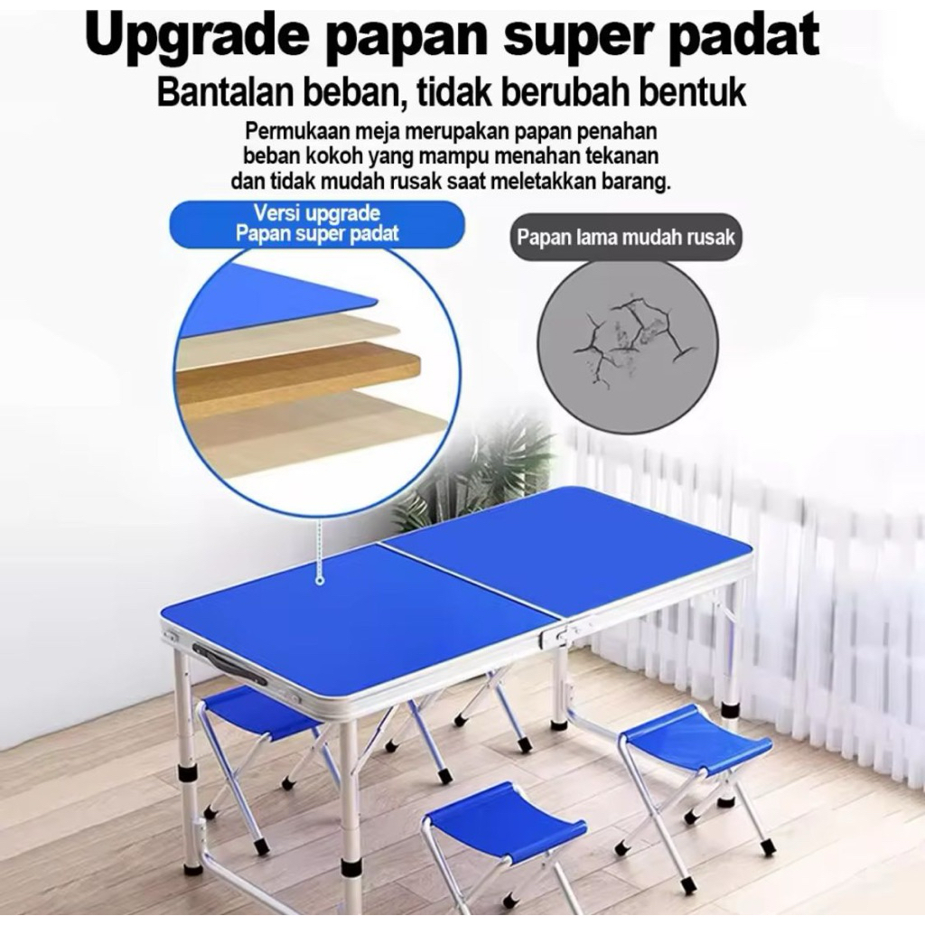 Jual Meja Lipat Aluminium / Meja Lipat Jualan / Meja Piknik | Kokoh ...