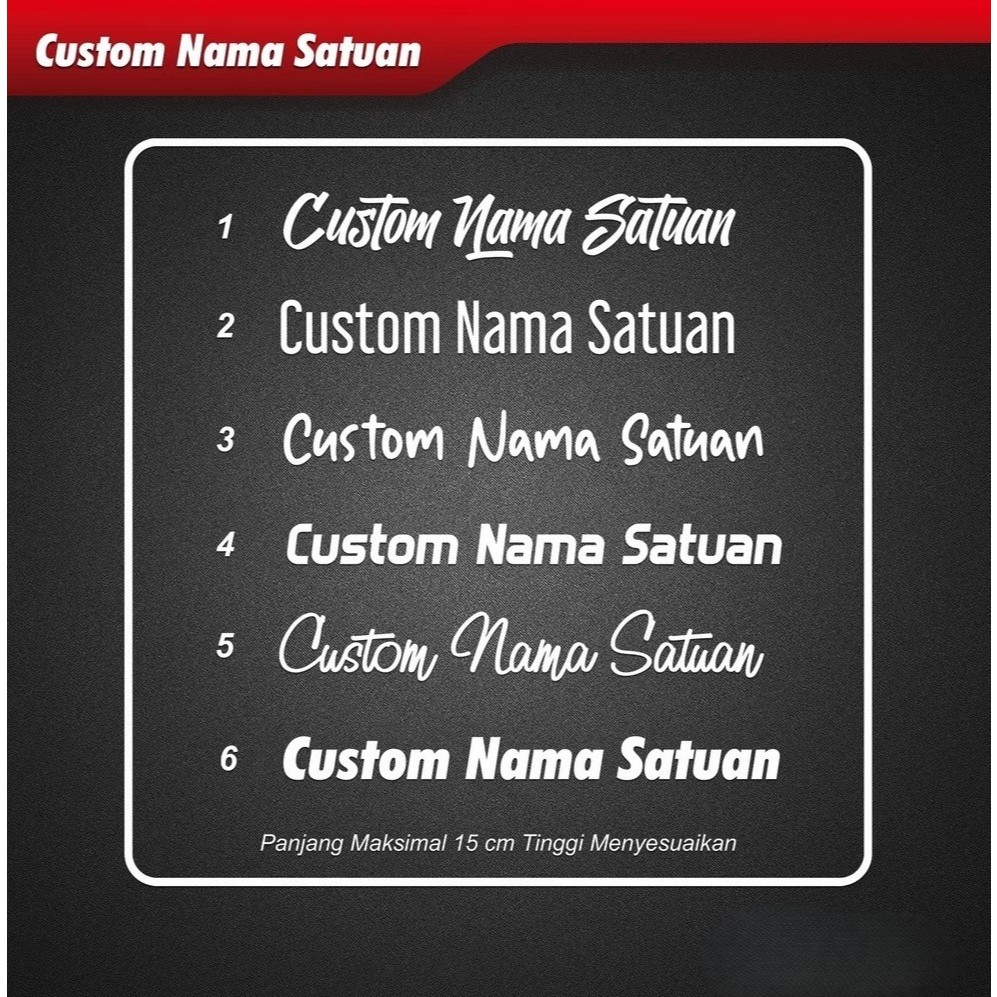 Jual Sticker Custom Nama Personal DLL Font Aesthetic, Stiker Tahan ...