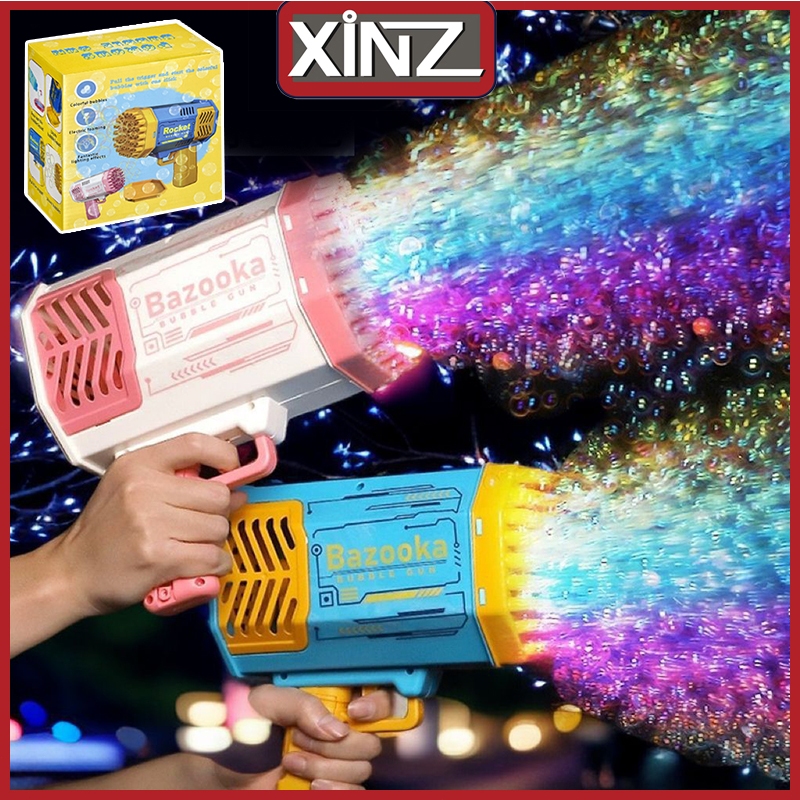 Jual XiNZ Lampu LED Bubble Gun Basoka Tembakan Balon Gelembung Sabun ...
