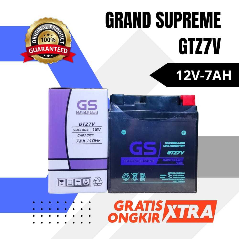Jual Aki Kering GTZ7V 7Ah-12V Grand Supreme Motor Nmax old, Aerox, Lexi ...
